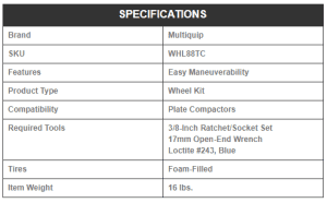 Multiquip Plate Compactor - MVC88VTHW - Wheel Kit | B & E SEAL COAT ...