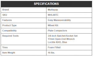 Multiquip Plate Compactor - MVC82 - Wheel Kit | B & E SEAL COAT ...