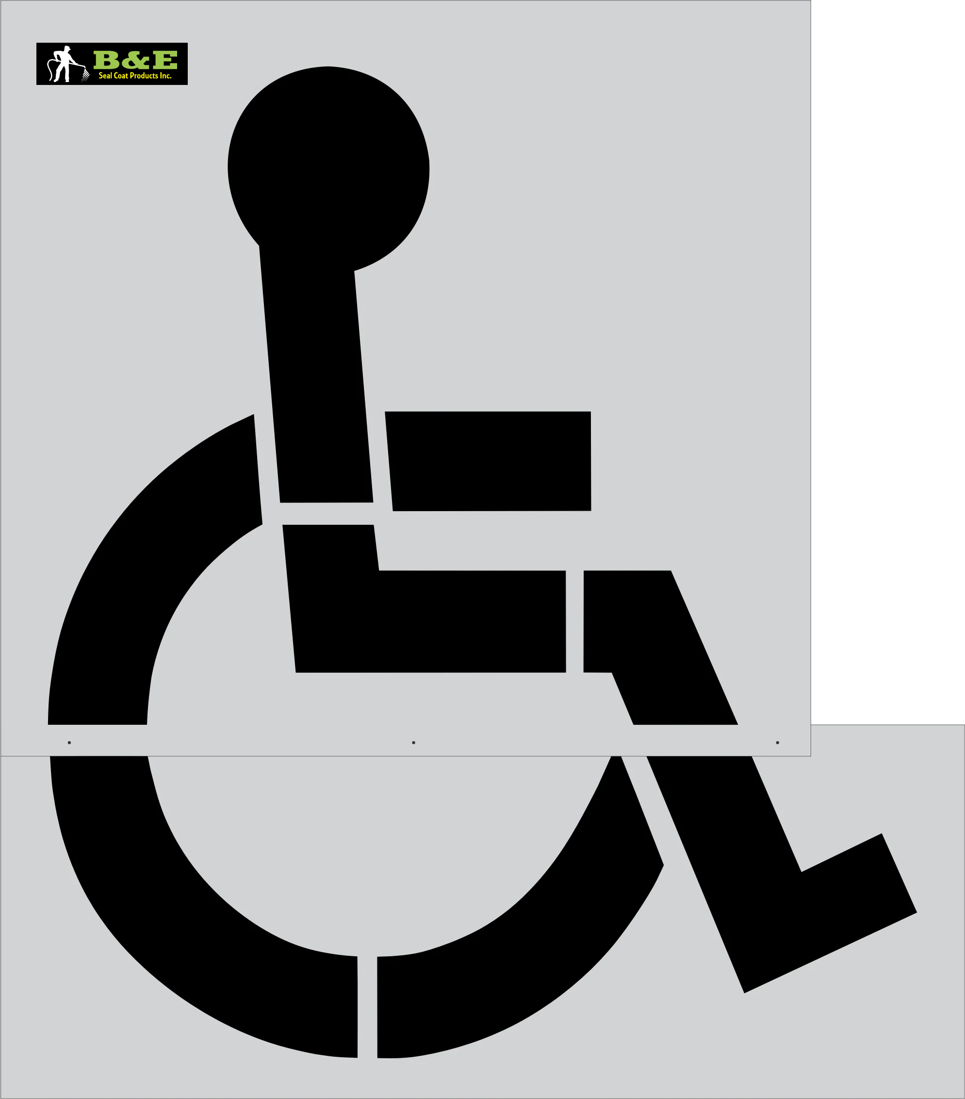 63" Handicap Parking Lot Pavement Marking Stencil | B & E SEAL COAT ...